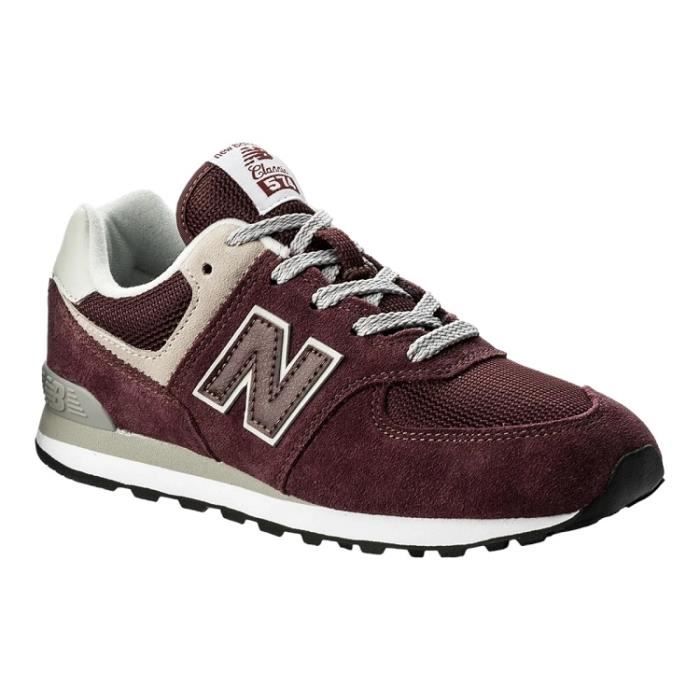Baskets - NEW BALANCE - ML574 - Bordeaux - Talon plat - Lacets - Bout ...