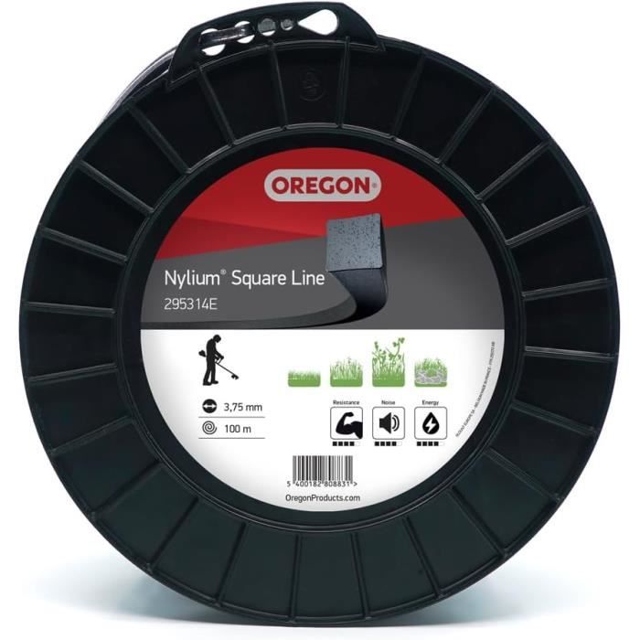 Oregon 295314E Fil de Coupe Carré Nylium, 3,75 mm, Bobine de 100 m34 ...