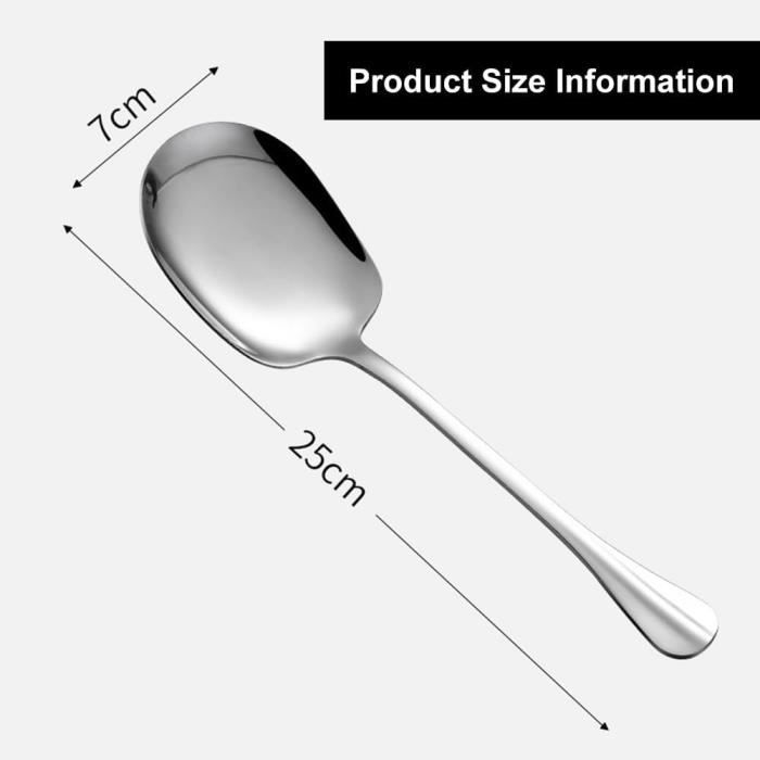 2 Pièces Cuillère À Service Inox, Cuillère De Service Buffet, Grandes ...