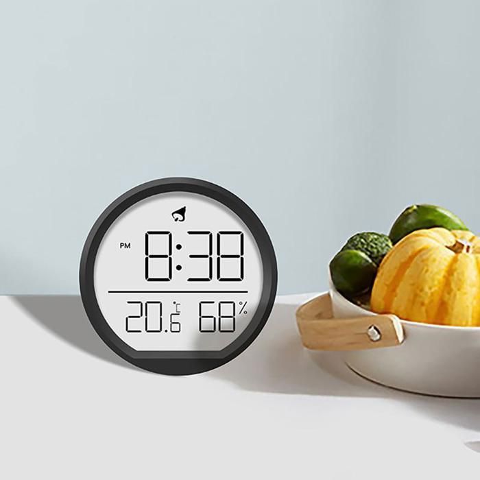 Mini horloge électronique ultra-fine - Heure, température, humidité et ...