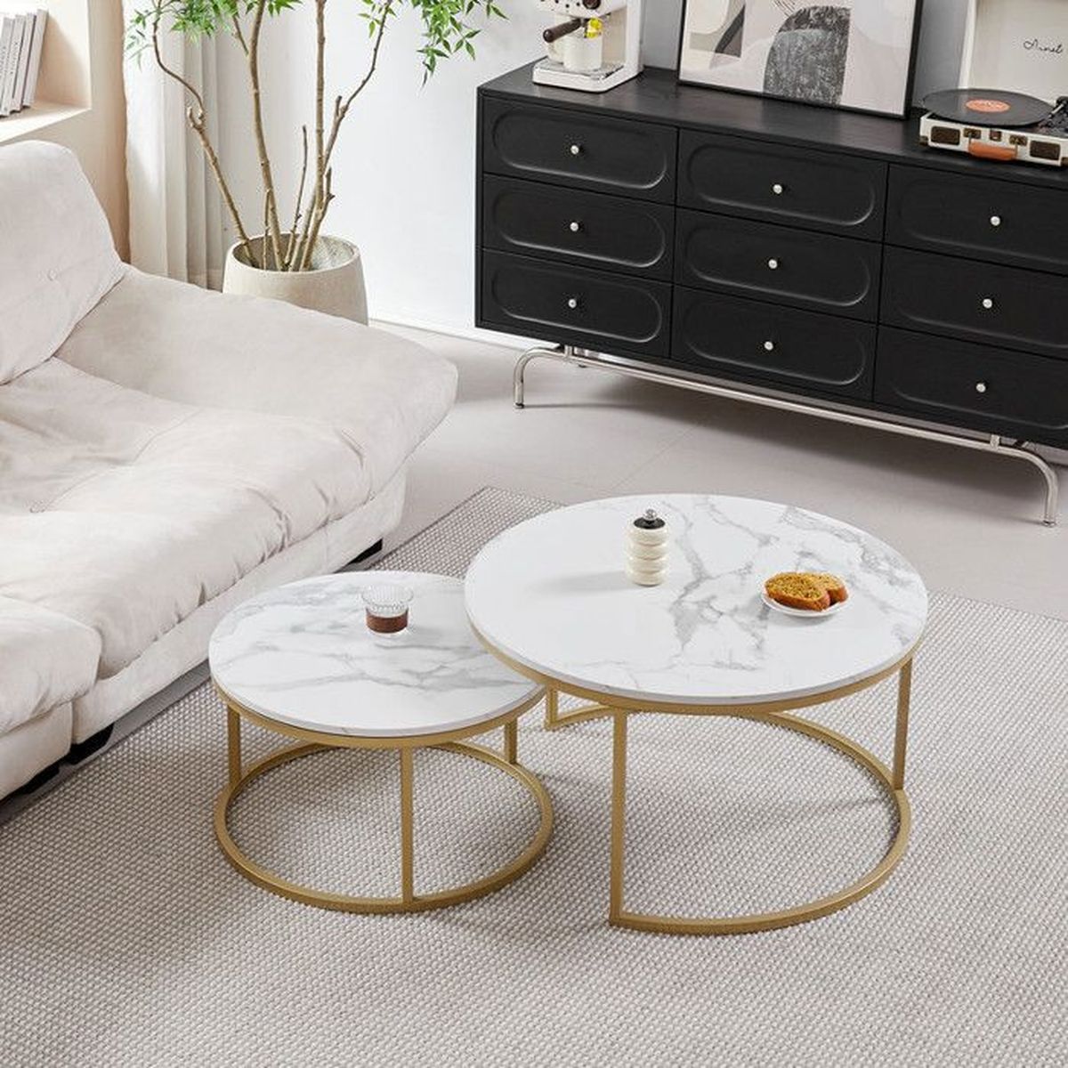 Table Basse Scandinave Table Basse Gigogne 2 Pièces Table Dappoint