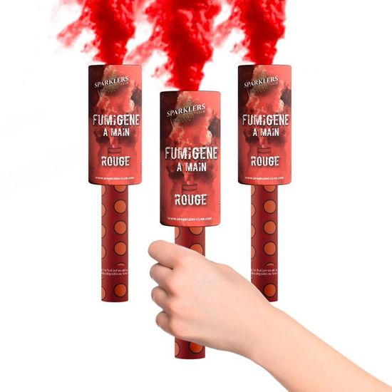 Fumigène Torche a Main 45 secondes couleur Rouge - Lot de 3 ...