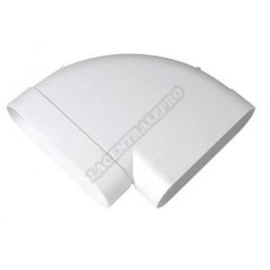 Coude horizontal minigaine - ALDES - 90° - Diamètre 60 - Dimensions ...