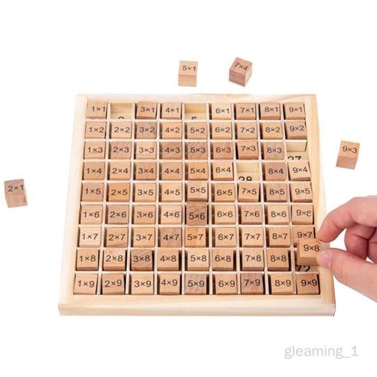 Table de Multiplication en Bois - Montessori Mathématiques Manipulation ...