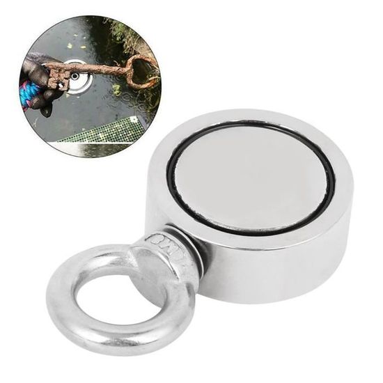 Aimant de levage Aimant de récupération de corde de pêche, aimant de ...