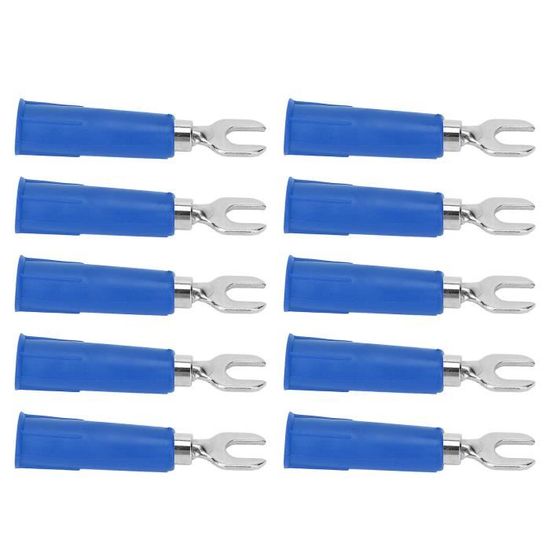 LAN Connecteur de fil de fourche isolé 10pcs/set Adaptateur de Fiche Banane Connecteurs de Fil ...