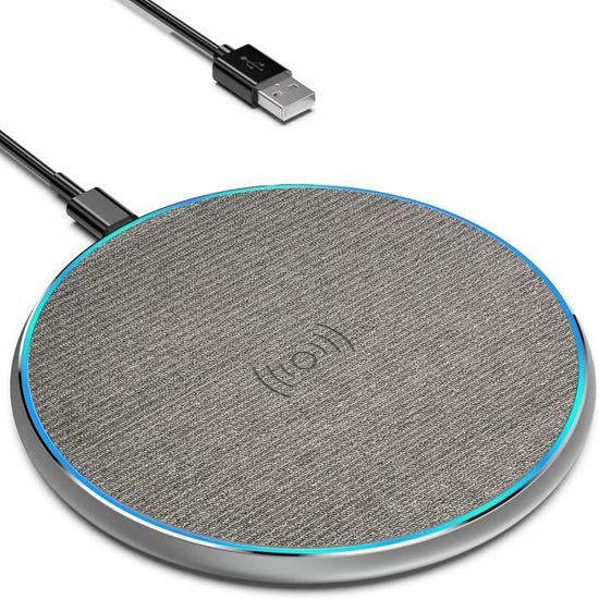 Chargeur Sans Fil Rapide, 15W Max Chargeur À Induction Compatible Avec ...