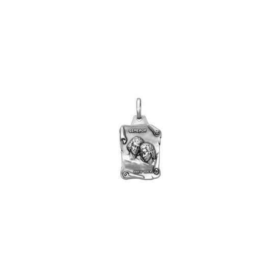 Pendentif Argent Vieilli Parchemin Gemeaux - Achat / Vente pendentif ...