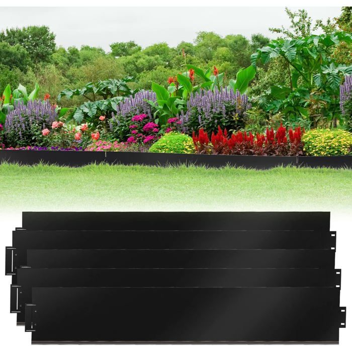Ikodm Lawn Edging Metal Lawn Edging 15m 15cm Galvanized Garden Edging ...