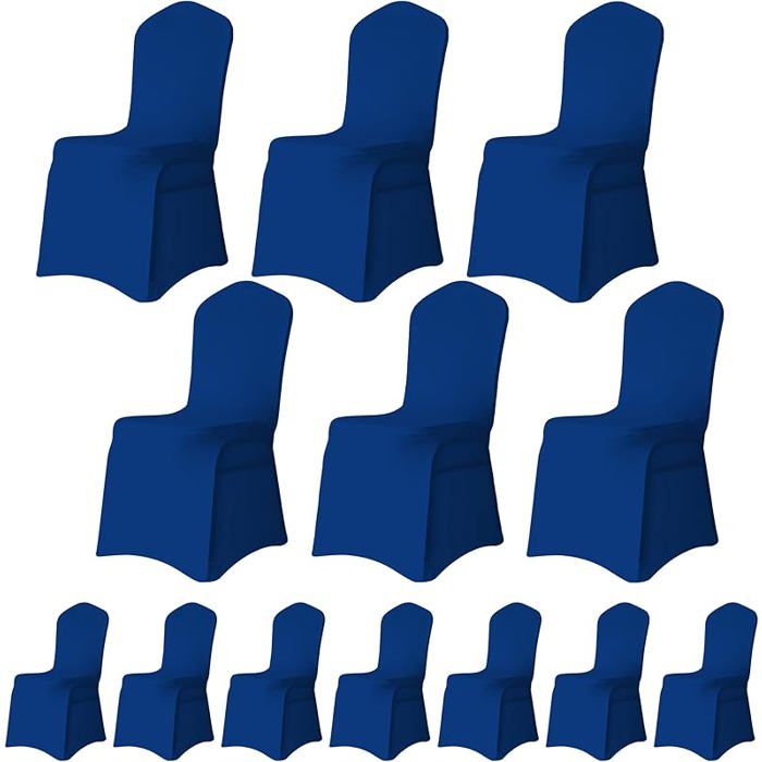 Royal Blue Spandex Chair Covers Set of 20 Stretch Removable Washable ...