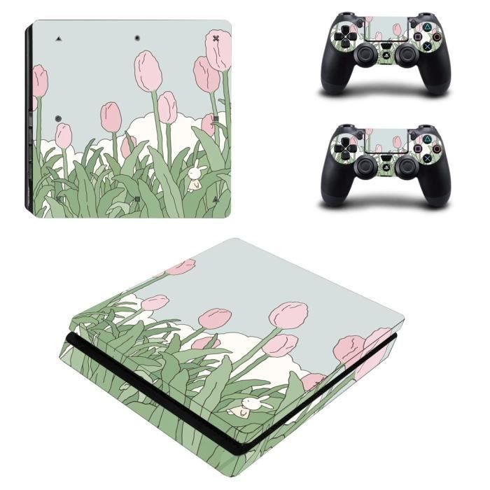 Tulip Flower Cover PS4 Slim Skin Sticker, Decal pour PS4 Slim Console ...
