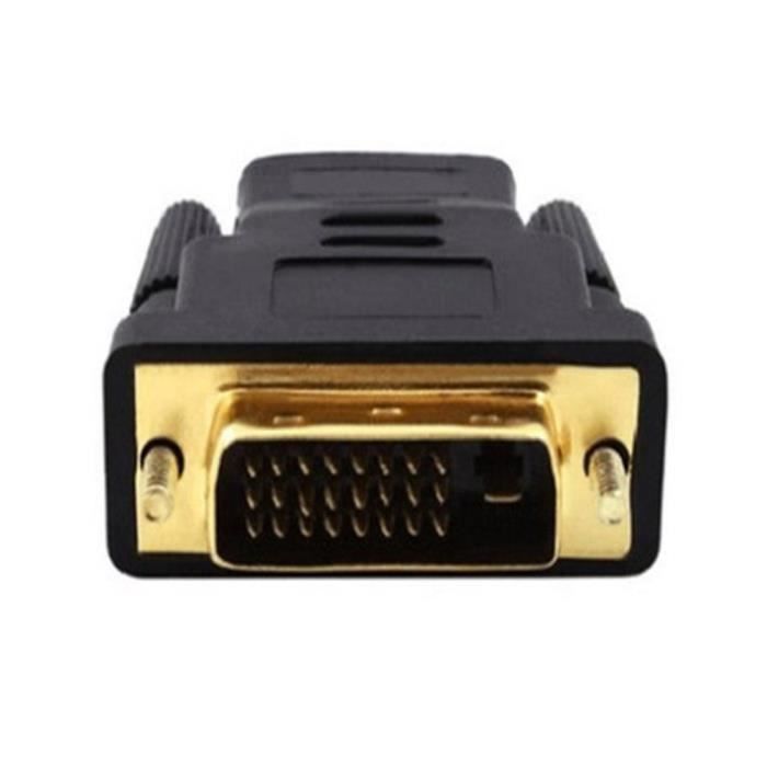 Connecteur 1080P DVI24 + 1 mâle vers HDMI, plaqué or, compatible HDMI ...