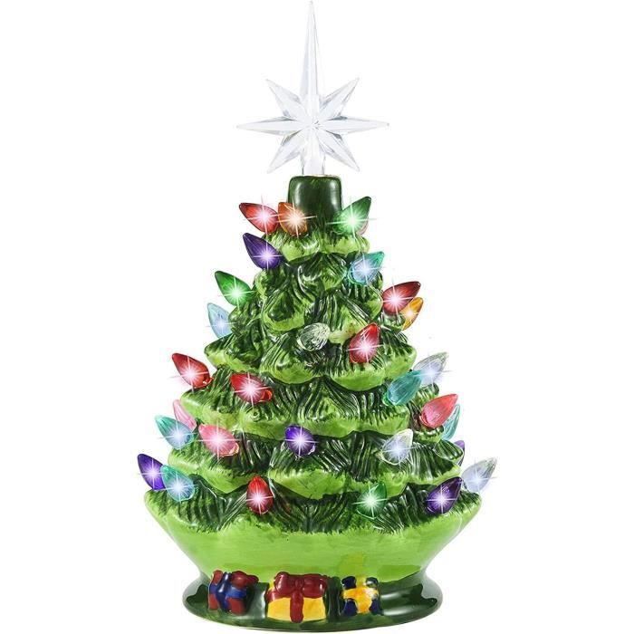 Sapin De Noël En Céramique De 24,1 Cm Avec Boîte Cadeau, Sapin De Noël ...