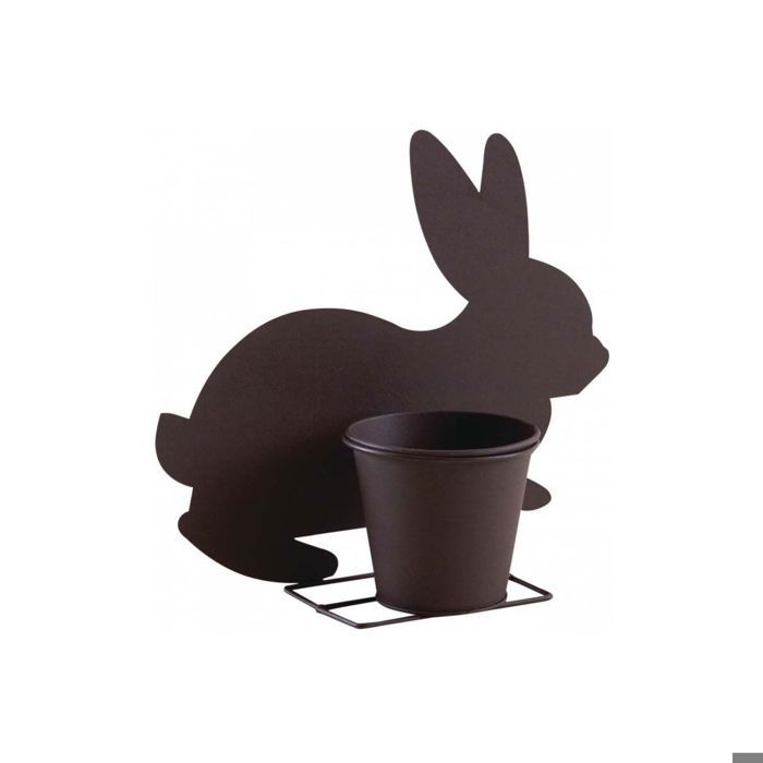 Cache-pot lapin en métal vieilli - Cdiscount Jardin