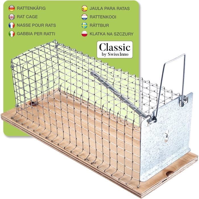 AJW-SWISSINNO 1 585 001W NASSE a rat piège à rat en bois et métal ...