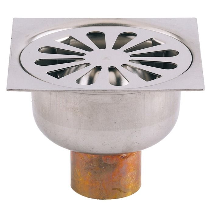 Siphon de sol - VALENTIN - 00 460200 000 00 - Grille inox 90mm - Sortie ...