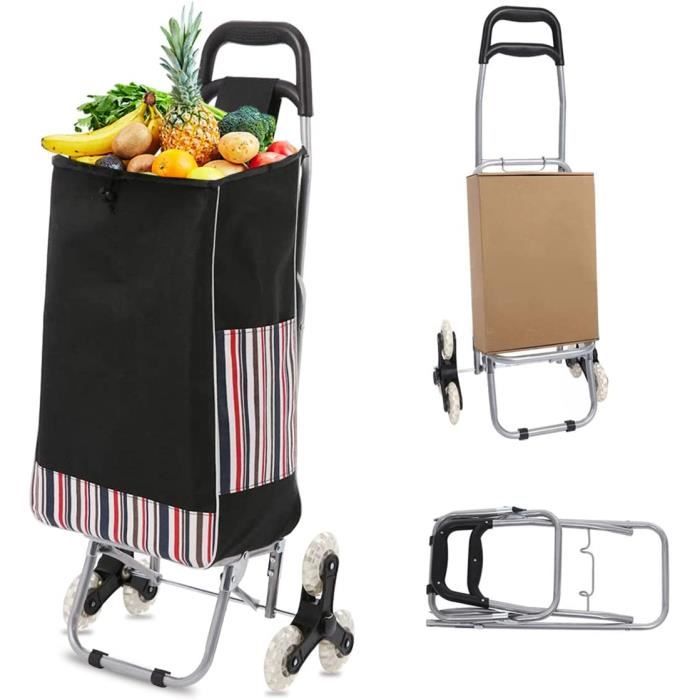 Chariot de courses avec 6 roues, chariot de courses, pliable, structure ...