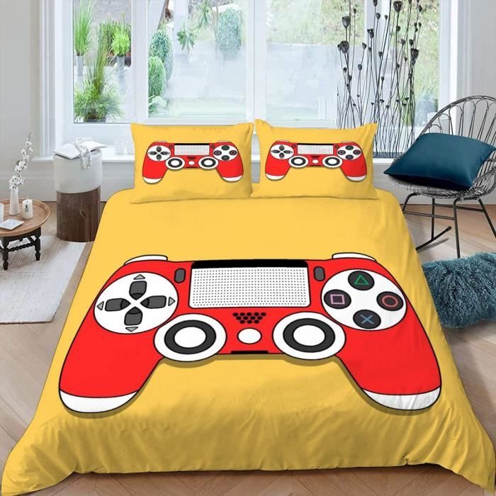 ZHMAO-Housse de Couette Manette De Jeu Enfant 3 Pièces 3D Motif Gamer ...
