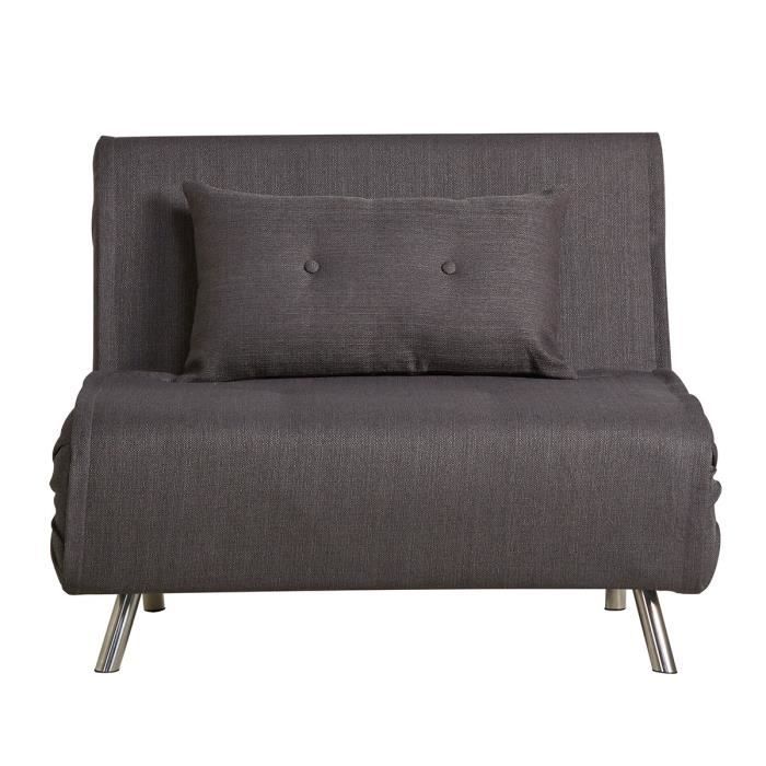 Chauffeuse convertible 1 place Murphy Couleur Gris anthracite ...