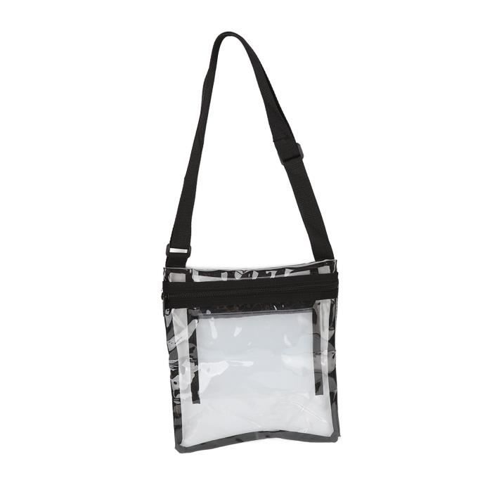 Drfeify Sac Transparent PVC Étanche Réglable à Bandoulière avec ...