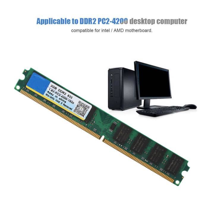 Mémoire DDR2 xiede DDR2 533 MHz 2G 240Pin pour carte mère de bureau ...