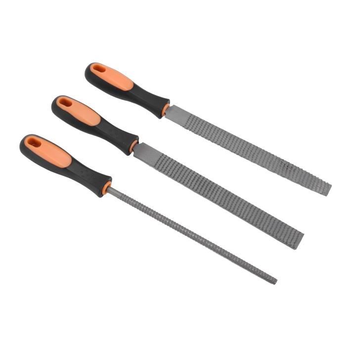 Lime à bois en métal FDIT - 3 pièces demi-rondes, rondes et plates ...