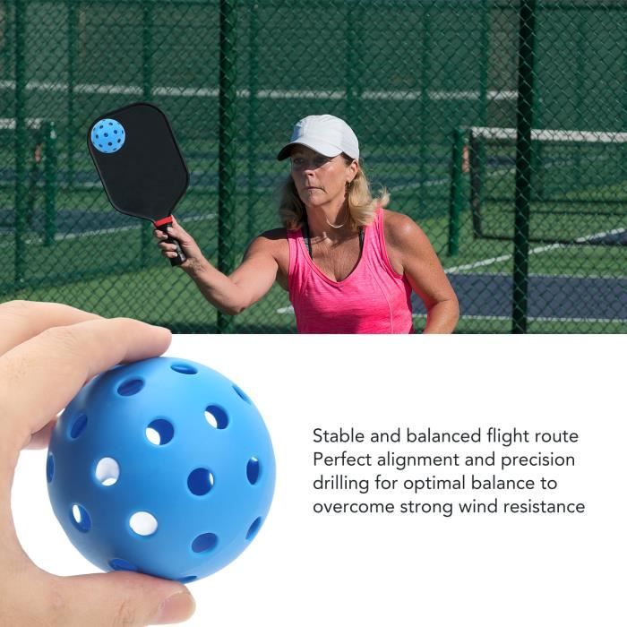 SEC 6 PCS Pickleball Balls Plastic Hollow Ball Set Outdoor Sports ...