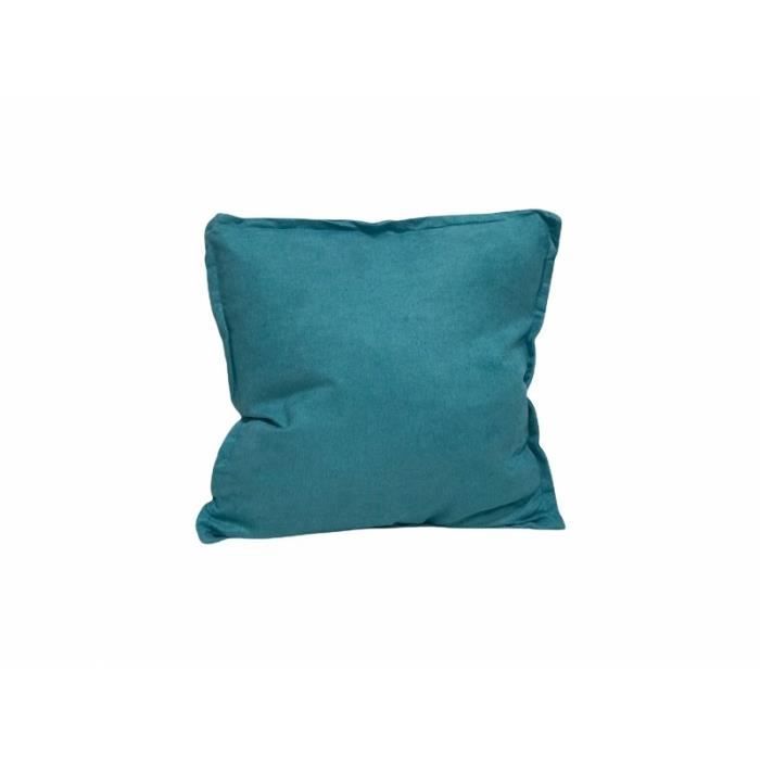 Coussin carré Turquoise bleu canard 45 cm. - Cdiscount Maison