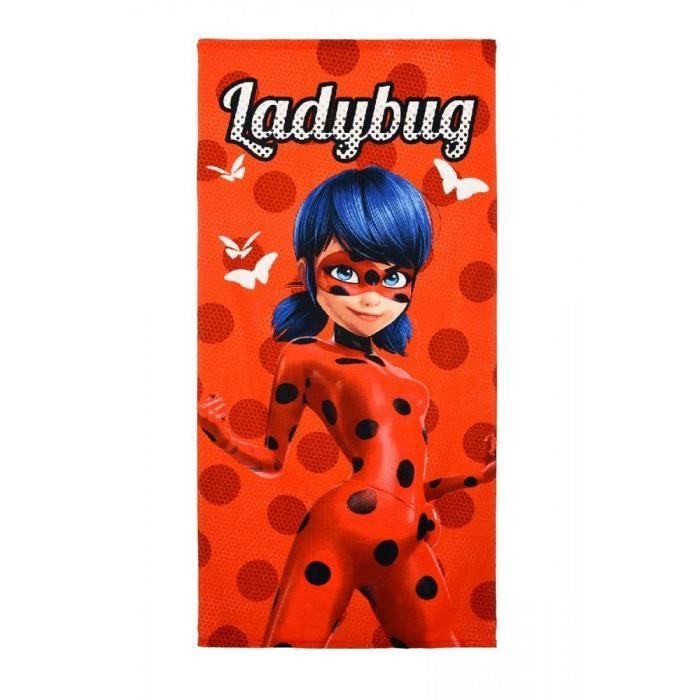 Serviette de Plage - Miraculous Lady Bug - Rouge - 70x140 cm - Lavable ...