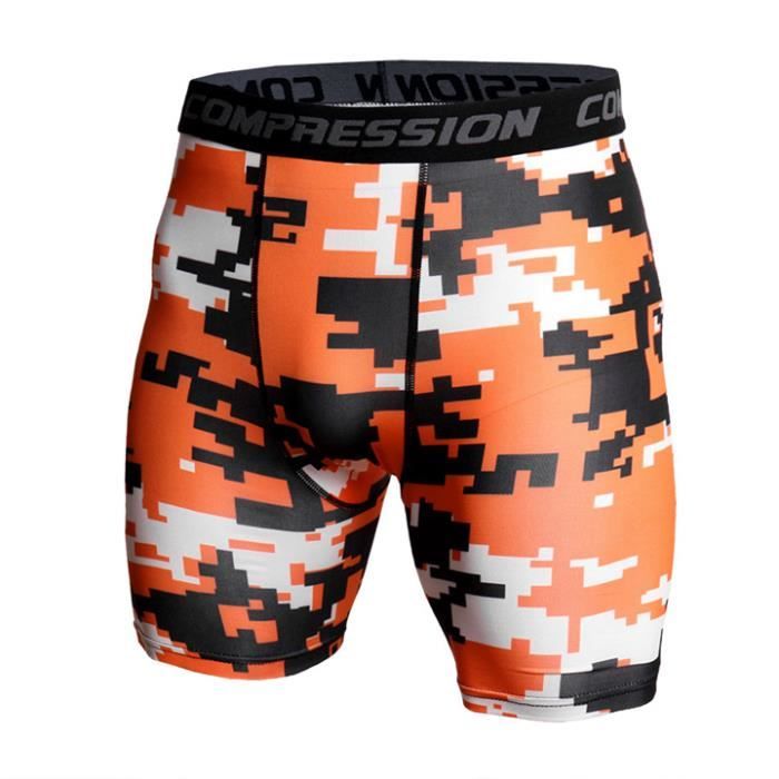 Short,Short moulant à taille élastique pour Homme, Short de Compression ...