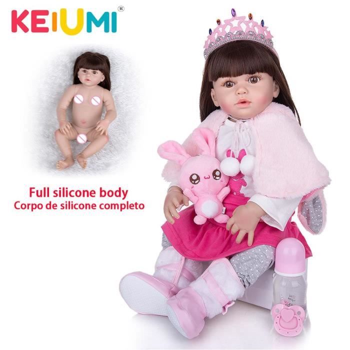 KEIUMI – poupées bébé fille en Silicone, jouet Reborn, 23 pouces, 55 CM, cadeau pour enfant, 23 ...