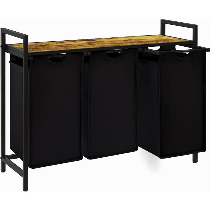 Lifewit 120L Panier a linge avec 3 compartiment, Corbeille a linge sale ...