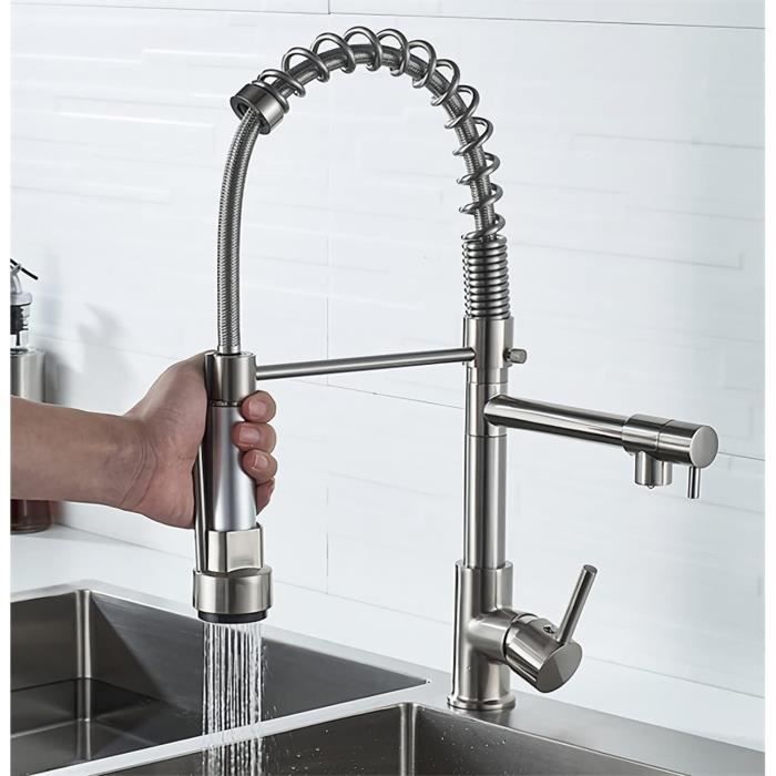 Robinet De Cuisine Extensible Avec Douchette, Robinet De Cuisine Avec ...