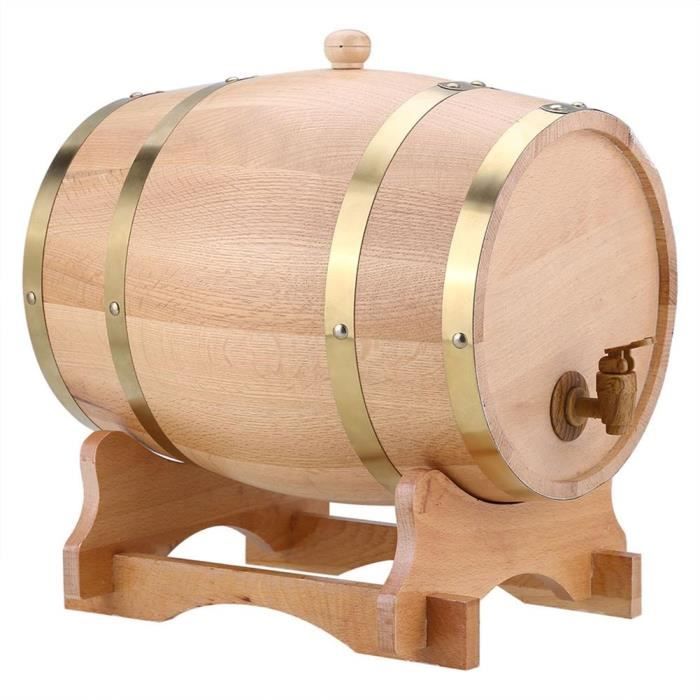 VGEBY tonneau de vin de chêne en bois Distributeur de baril de vin en ...