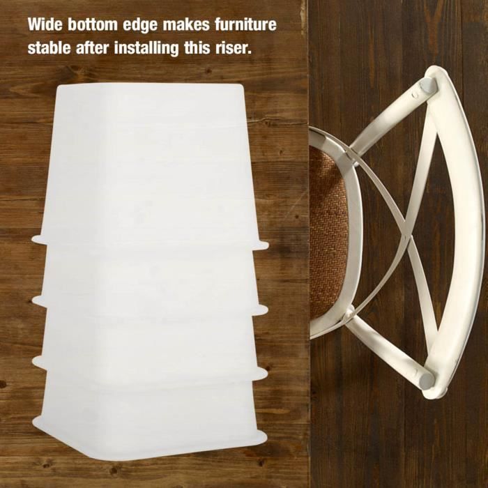 RUR 4pcs Rehausseur de Meubles Raiser Surélevés pour Table Bureau ...