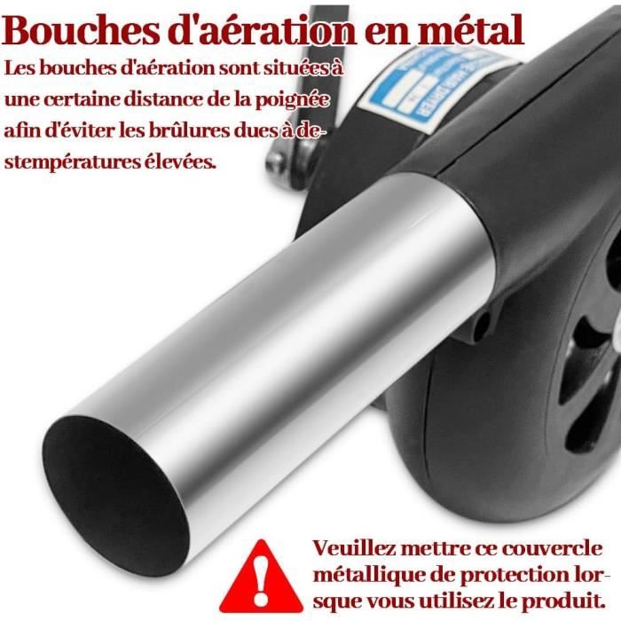 BOJIUSARL Souffleur pour barbecue,Souffleurs portables à manivelle ...