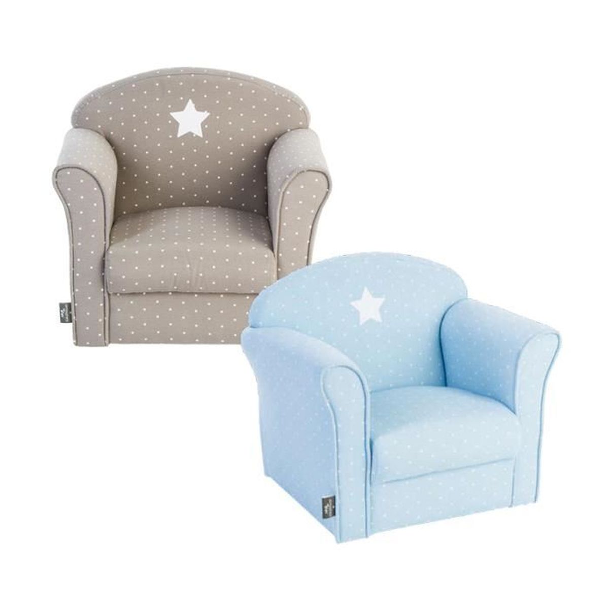 Fauteuil enfant Gris + Fauteuil enfant Bleu - Cdiscount Puériculture ...