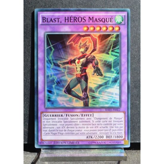 Carte YU-GI-OH RATE-FRSE2 Blast, Heros Masqué (Masked HERO Blast) - Super Rare NEUF FR ...