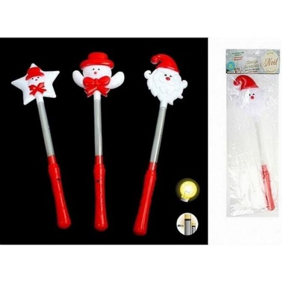 1 baton lumineux noel 40 cm pere noel bonhomme neige couleur changeante ...