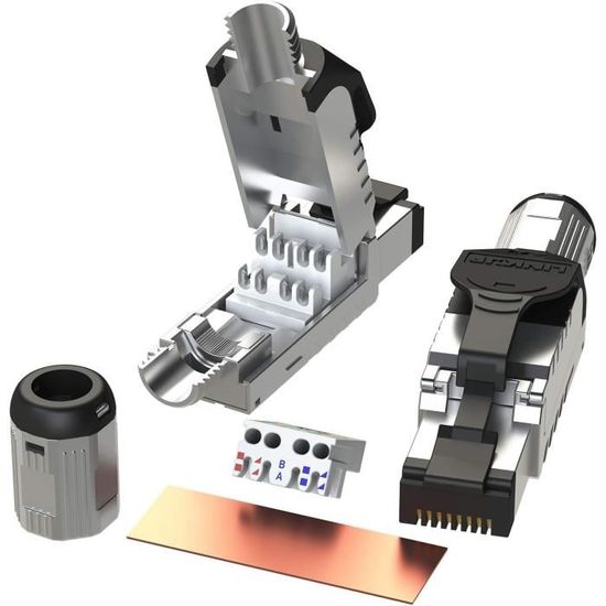 LINKUP - Connecteurs RJ45 Cat6A 2 Pack Shielded Metal Die-Cast Field ...