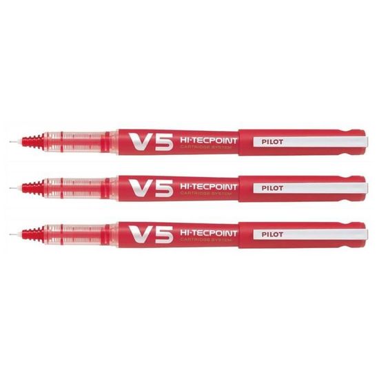 Lot de 3 Rollers Rechargeable Hi-Techpoint V5 Encre Liquide Begreen Pte ...