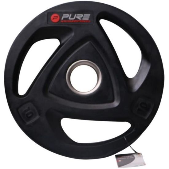 Disque de musculation Pure2Improve - 10 kg - Noir - Musculation ...