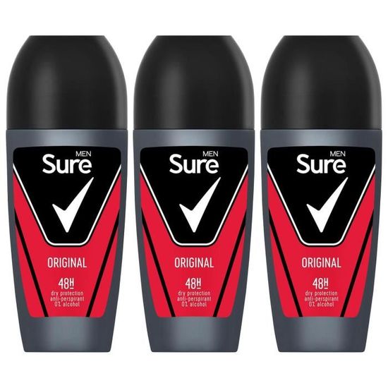 Sure Men Original Anti Perspirant 48H Dry Protection Roll On Deodorant ...