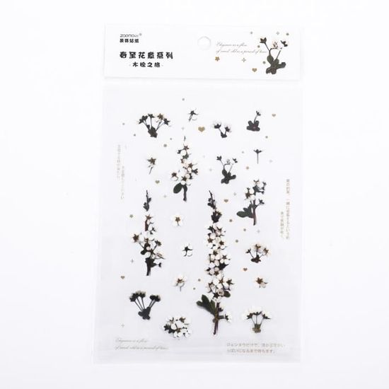 GOMMETTE,L--1 Feuille autocollante série fleurs de printemps pour ...