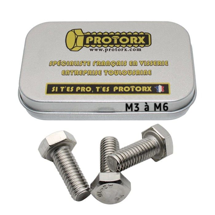 Vis Hexagonale Inox M4 X 16Mm : Boite 20 Pcs Boulon Pour Rondelles ...