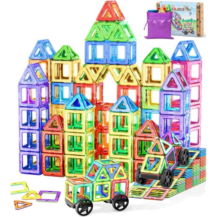 Jeux de construction magnétique - SWROSE -Magnétiques 50 Pièces, Jeu de ...