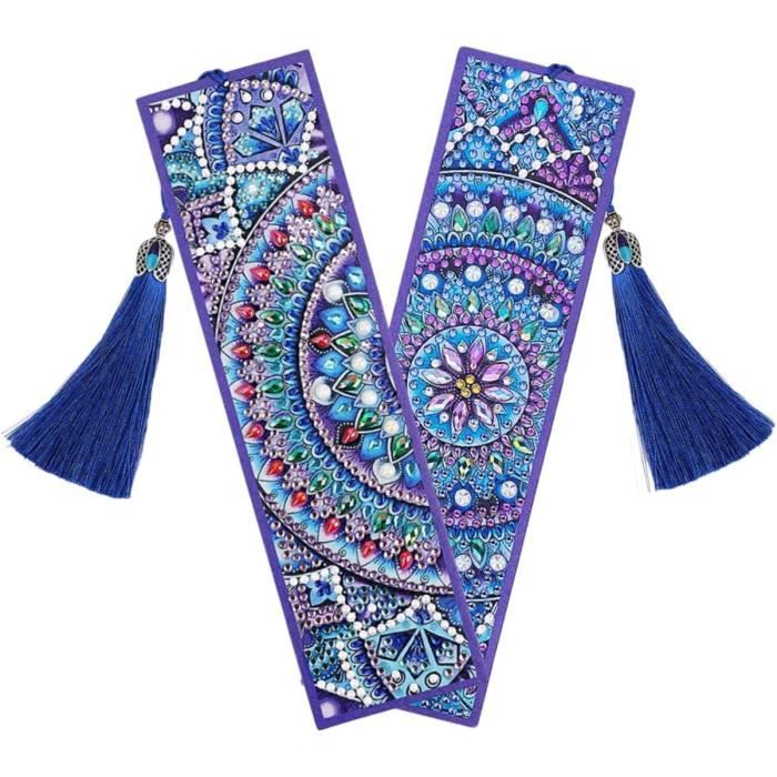 2 Pièces Cristal Diamant Signet Cristal Floral Décor Broderie Kit ...