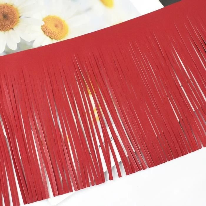Garnitures en dentelle à franges pour la couture,pompon en cuir suédé ...