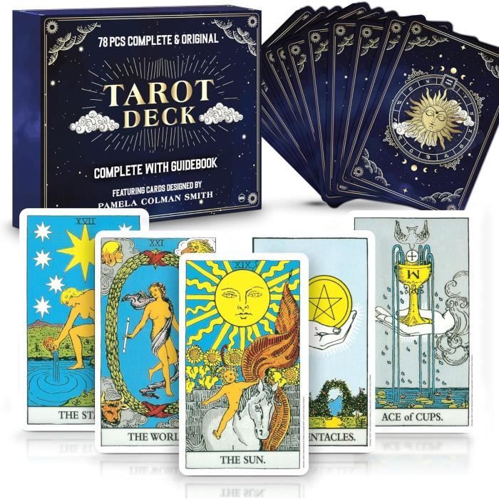 Jeu Complet De 78 Cartes De Tarot Et Guide - Cartes De Tarot Originales ...