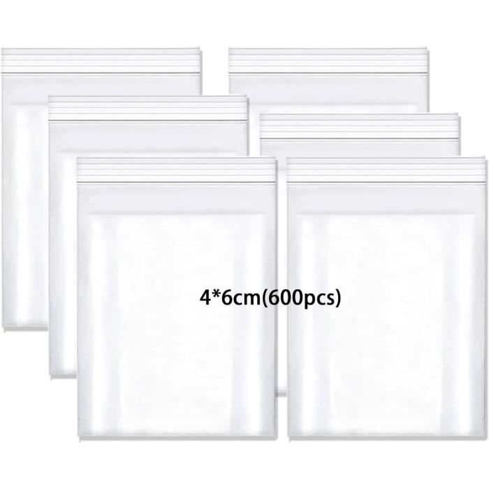 Pochon Plastique Sachets Plastiques Refermables 40x60mm 600 Pièces ...